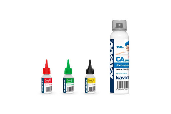 Kavan CA Pack Instant Adhesive - S, M, D 20g + Activator | Rotorama