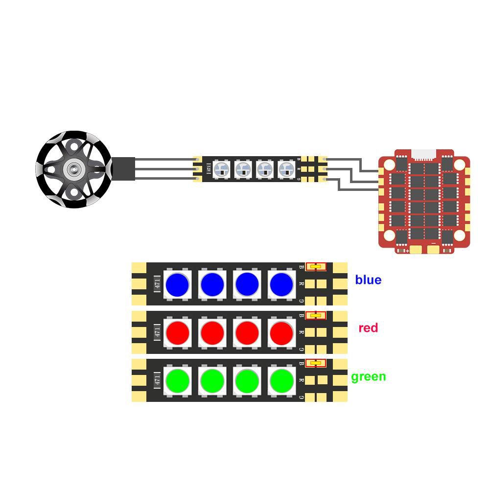 HGLRC R554A - LED Race Wire (4pc) | Rotorama